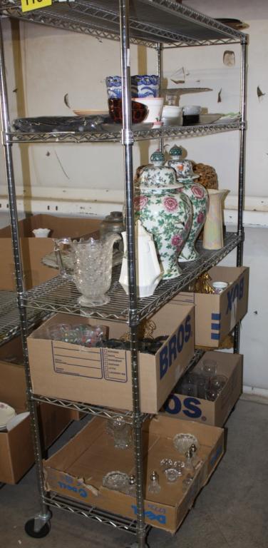 Misc. Rack Lot of Dishes