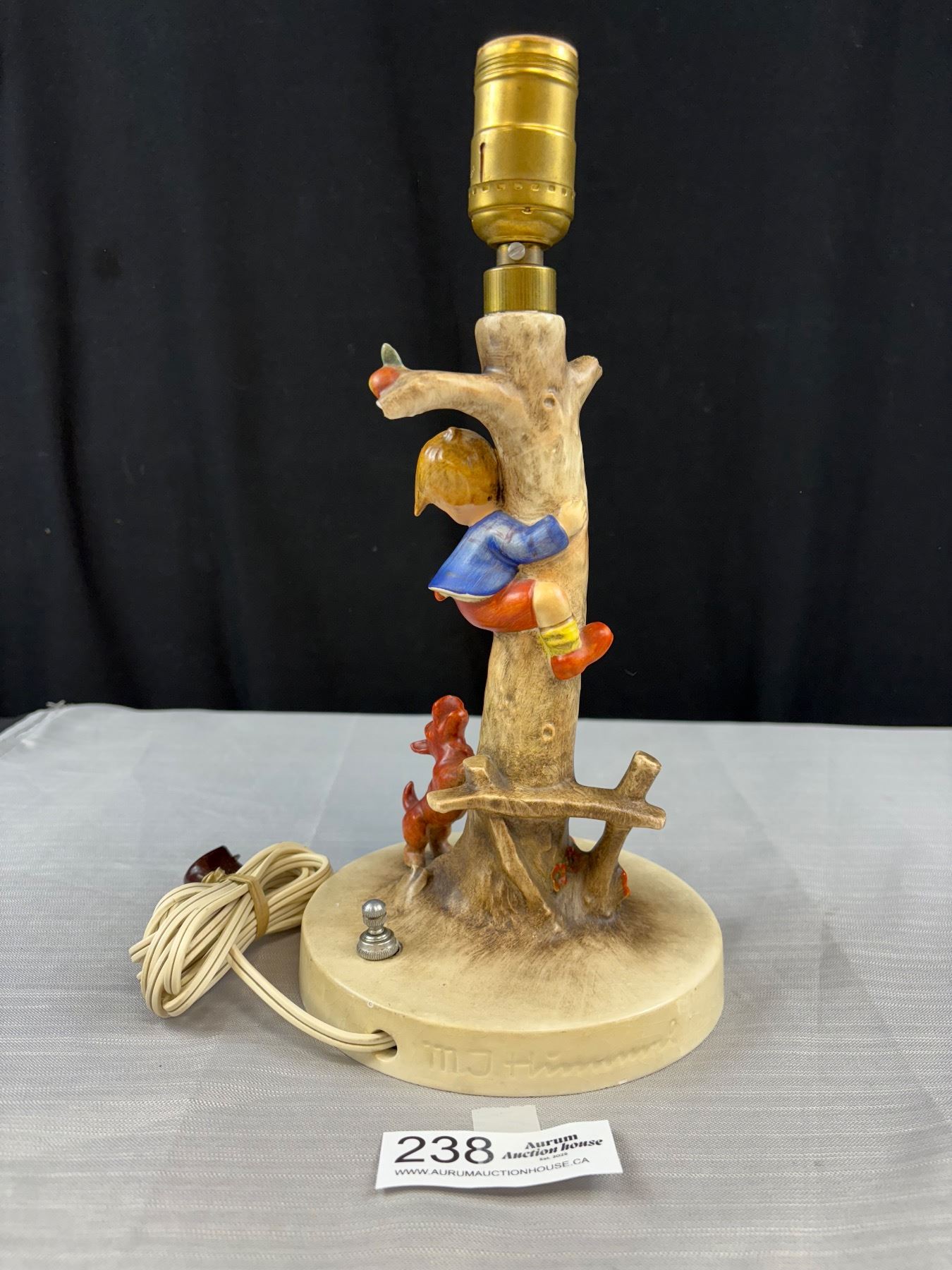Rare Vintage "Culprits" Hummel Table Lamp, Approx 12" Tall, Made in Germany