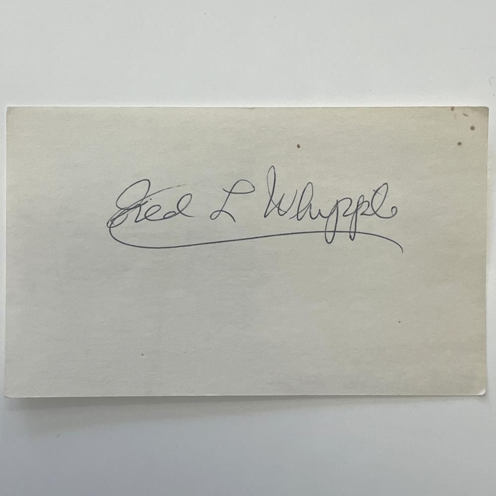 Astronomer Fred Lawrence Whipple original signature