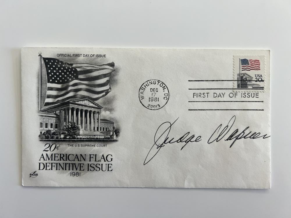 Judge Joseph Wapner signed commemorative cover