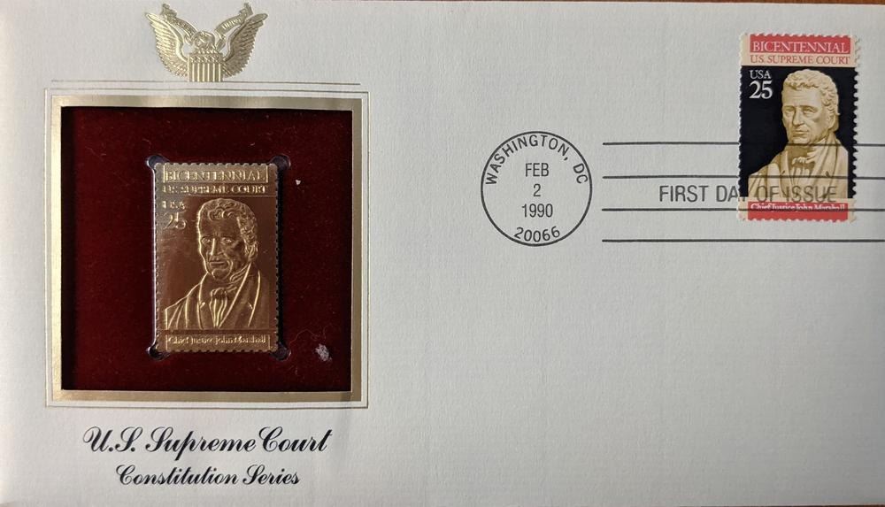 Constitution Series US Supreme Court Gold Stamp Replica First Day Cover