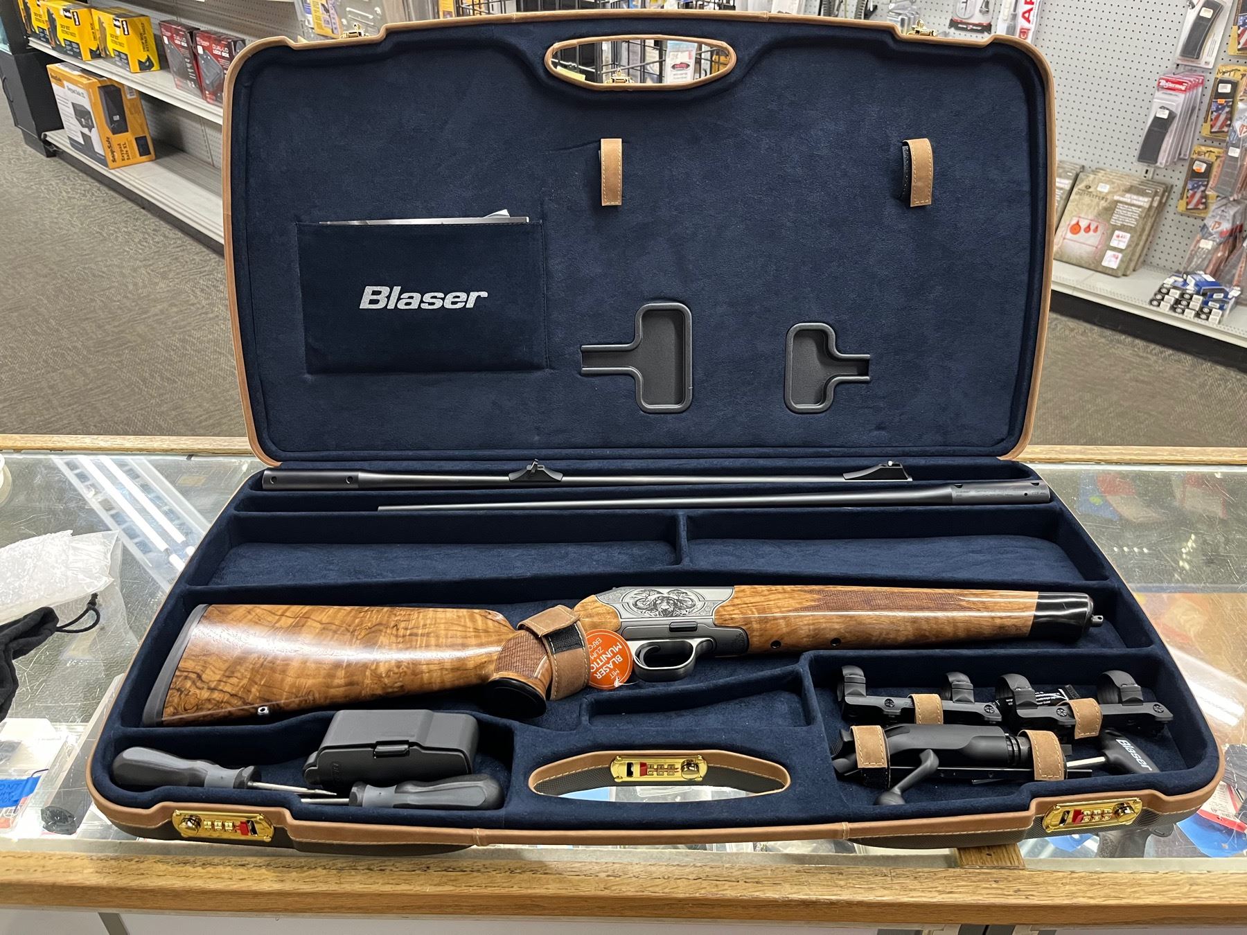 Blaser R8 Jaeger Rifle, 2 Barrels, 2 Scope Mounts, Hard Case