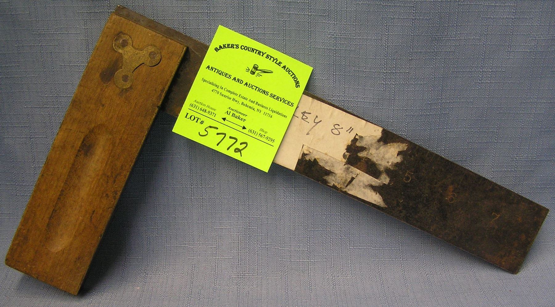 Antique eight inch Stanley square rule