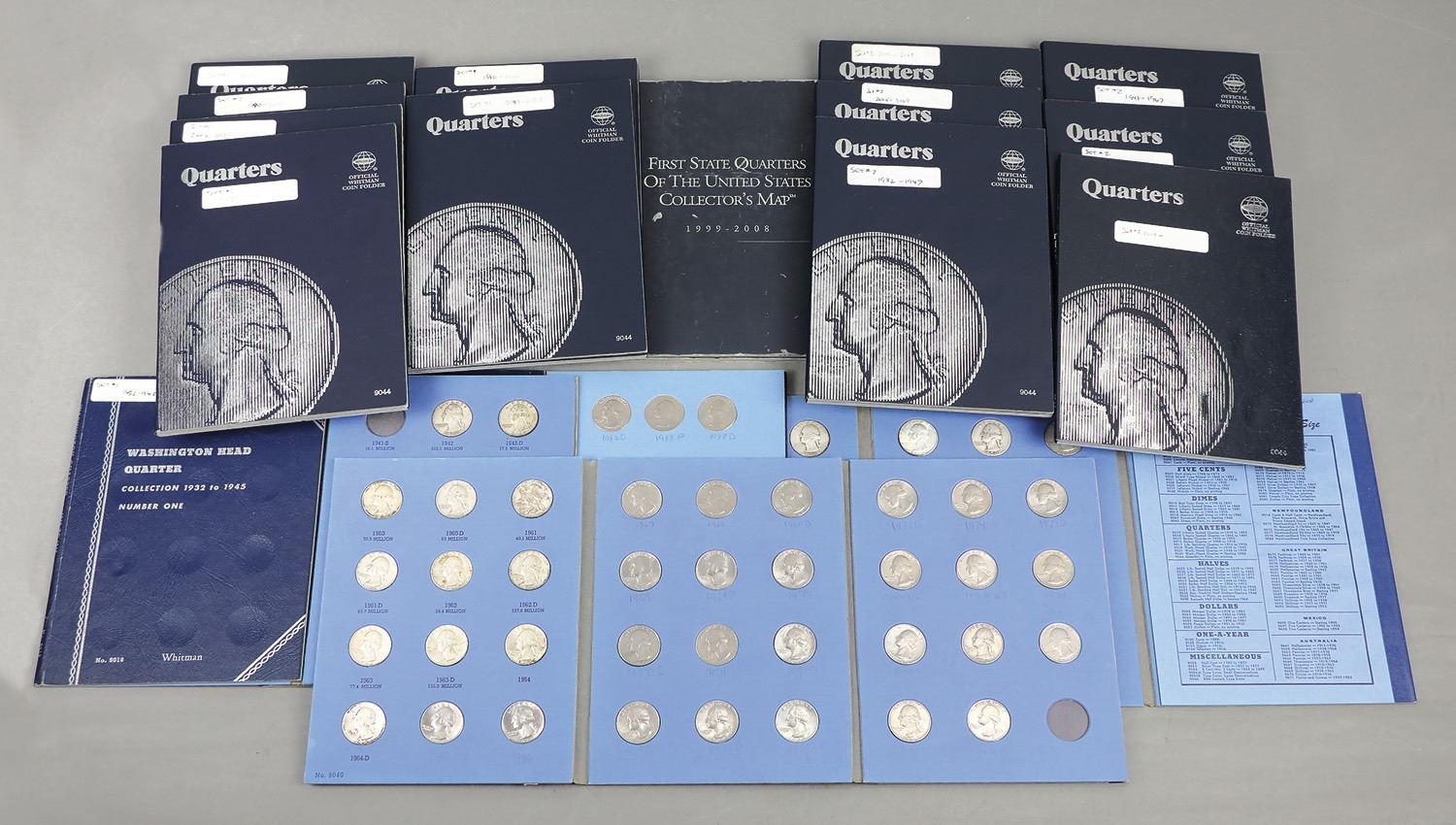 Large U.S. Quarter Collection In Whitman Albums: 1932-2019,