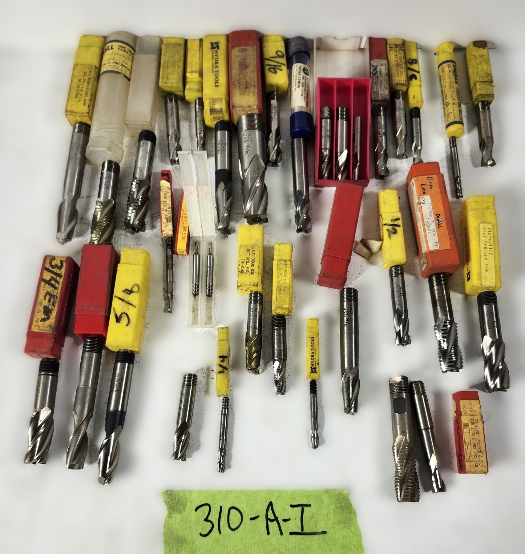 H.S.S. & Cobalt End Mills Several Sizes (Pictures show 310AH)