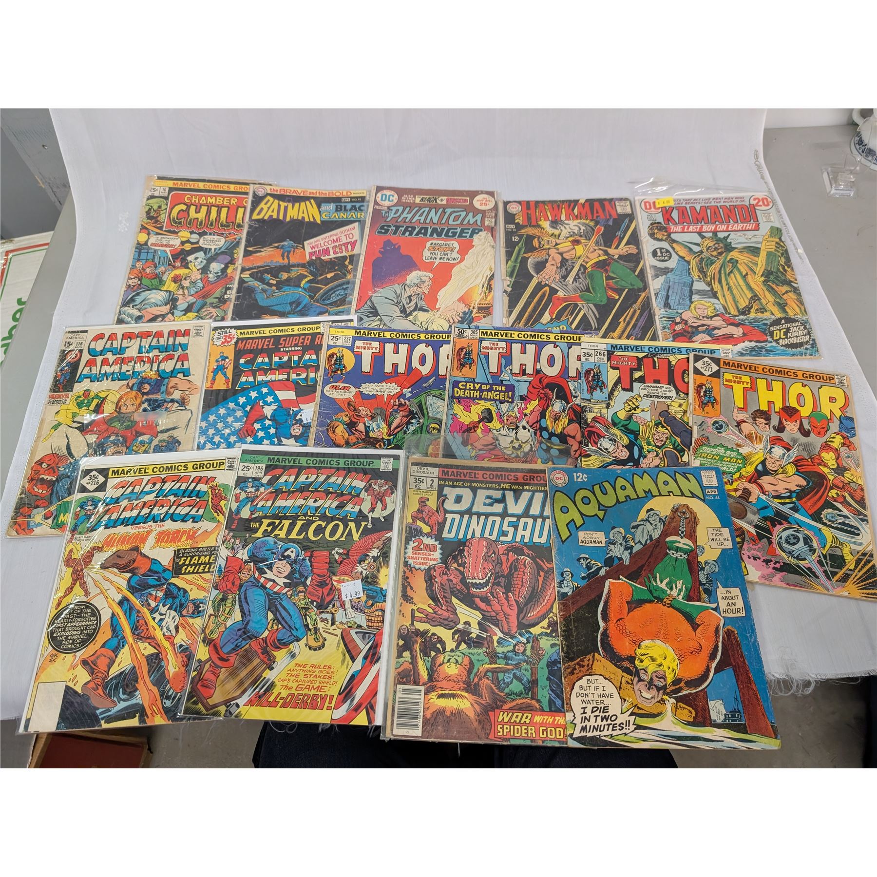 Lot of 15 Mostly 1970s Comics Marvel DC