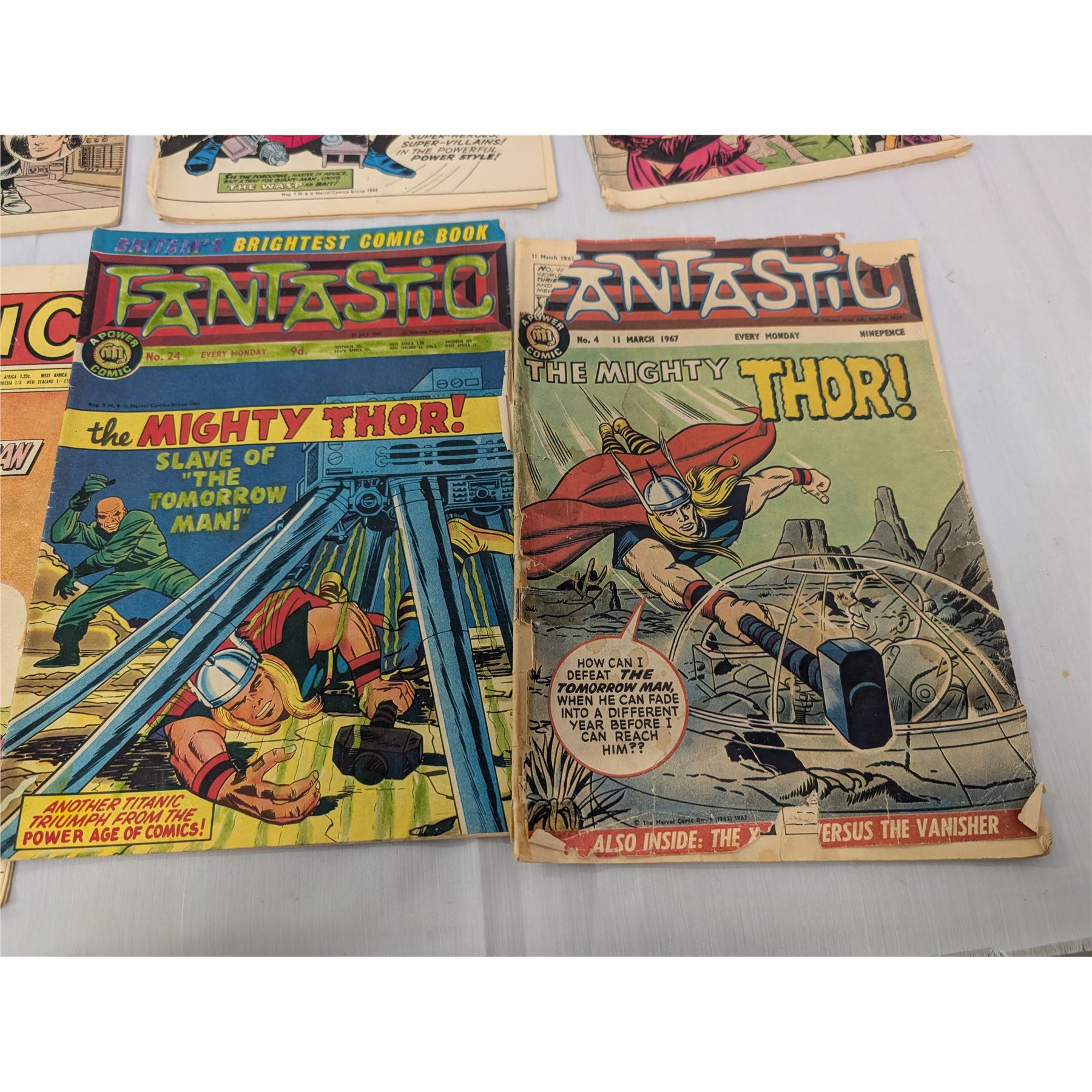 Lot of 6 1967 British Marvel Comics Fantastic Terrific