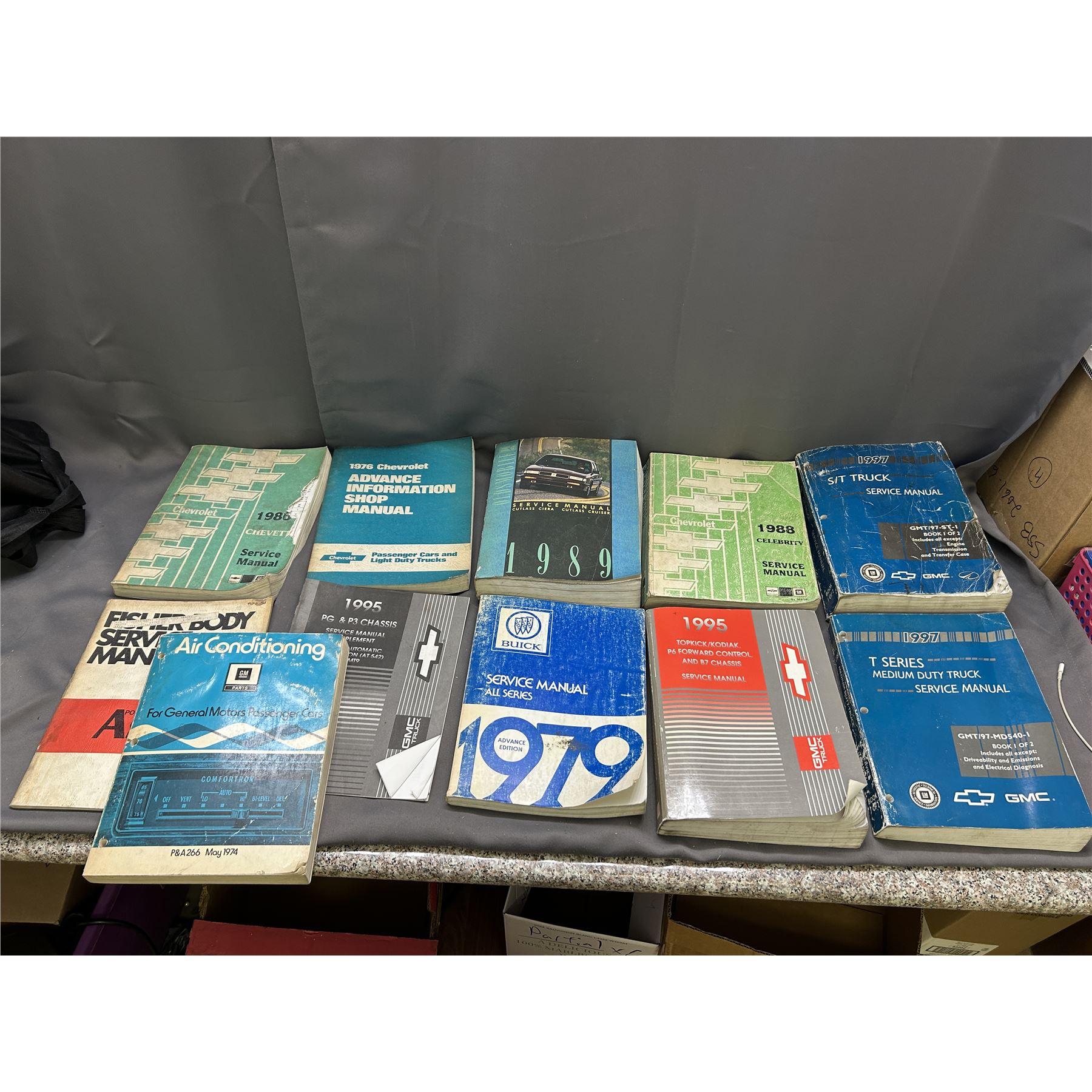 Lot of 10+ Vintage Automotive Service Manuals / Books 1970s, 80s, 90s