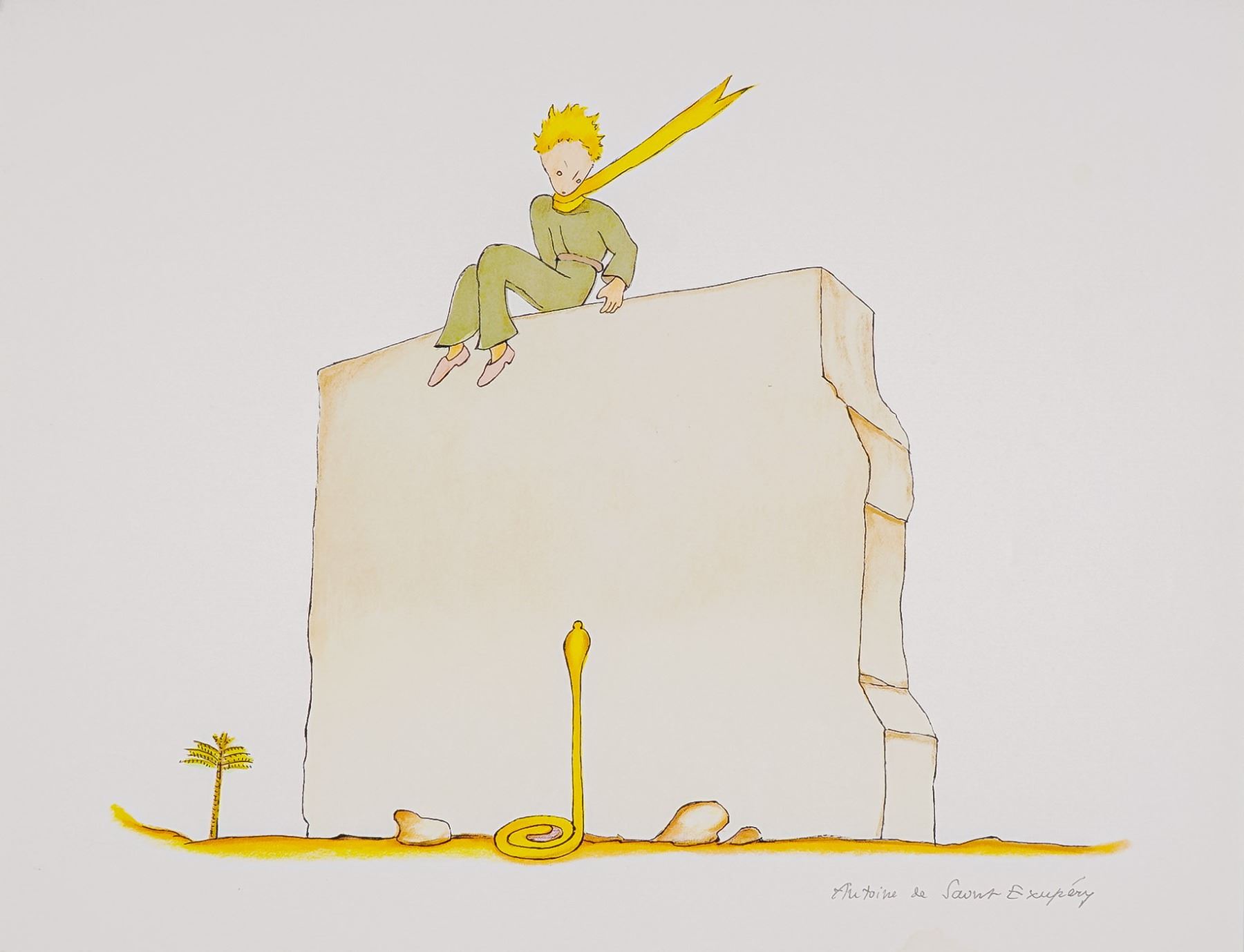 Le Petit Prince Color Lithograph on Paper after Antoine de Saint Exupery