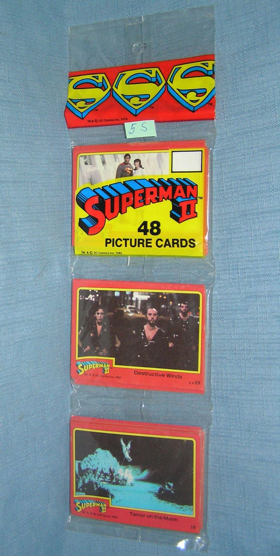 Superman 2 factory sealed rack pack of cards