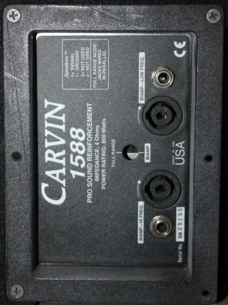 Set of 2 Carvin 1588 PA Speakers