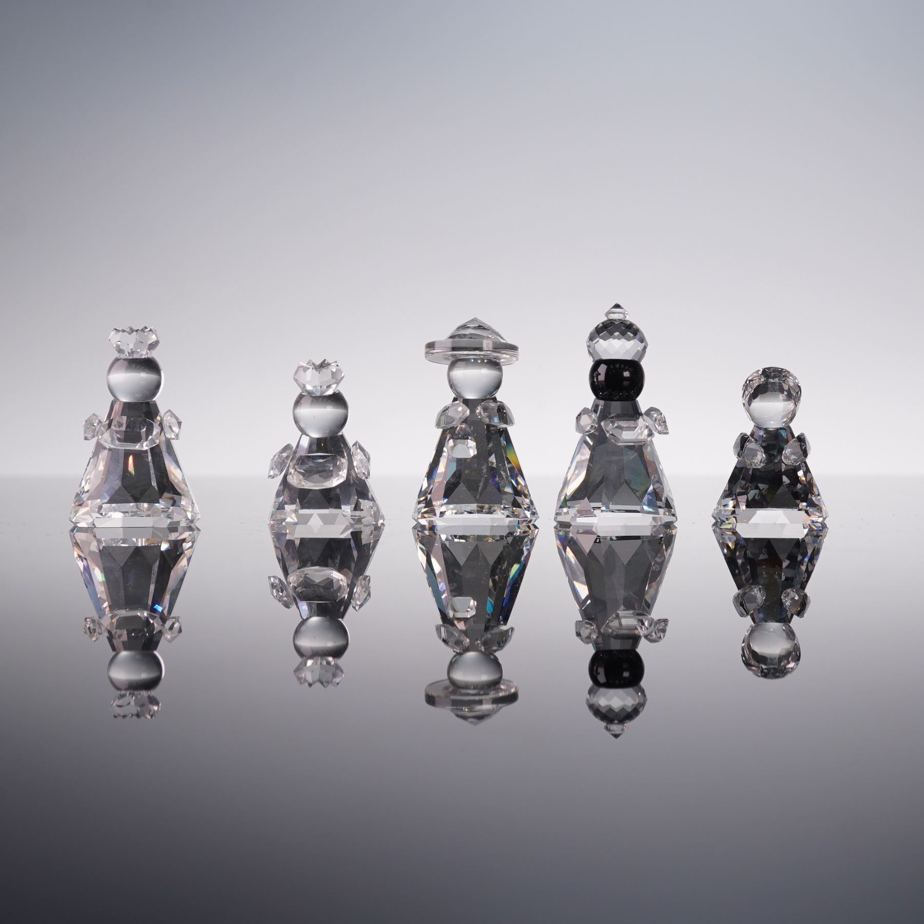 5pc Swarovski Crystal Nativity Scene Figurines, Wise Men, Joseph, and Mary
