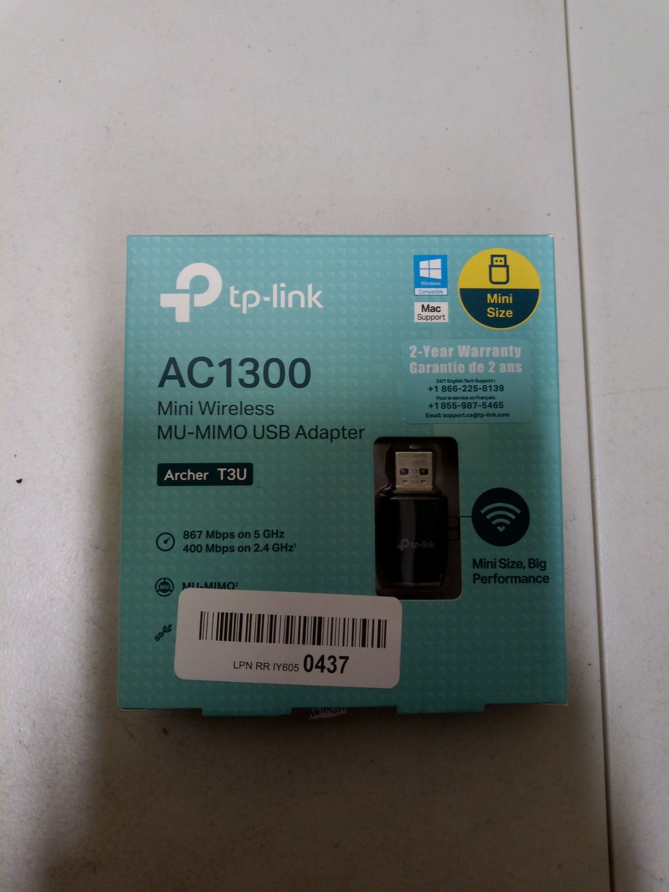 Tp-Link Ac13 Mini Wireless Mu-Mimu Usb Adapter - Archer TU
