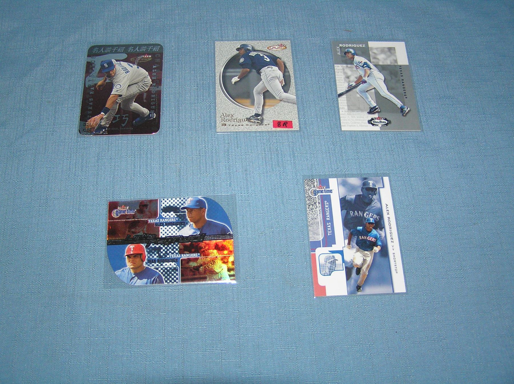 Collection of Alex Rodriguez all star baseball cards