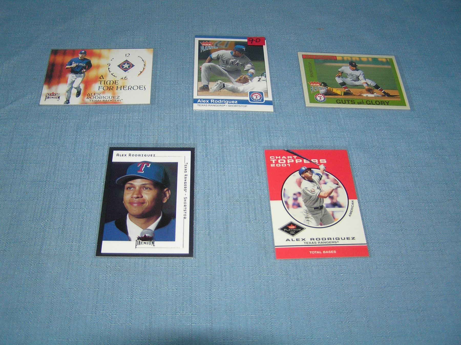 Collection of Alex Rodriguez all star baseball cards