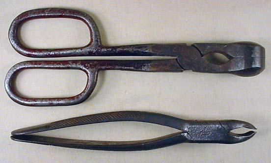 LOT OF 2 CIVIL WAR ERA BULLET MAKING OR BLACKSMITH