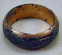 CIVIL WAR ERA WEDDING RING W/ HALLMARKS INSIDE