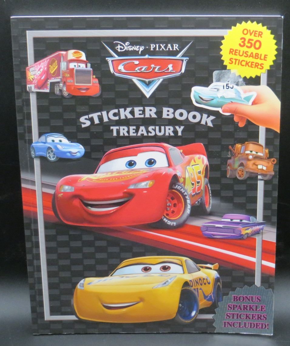 New Disney Pixar Cars Sticker Book Treasury With Bonus Sparkle Stickers