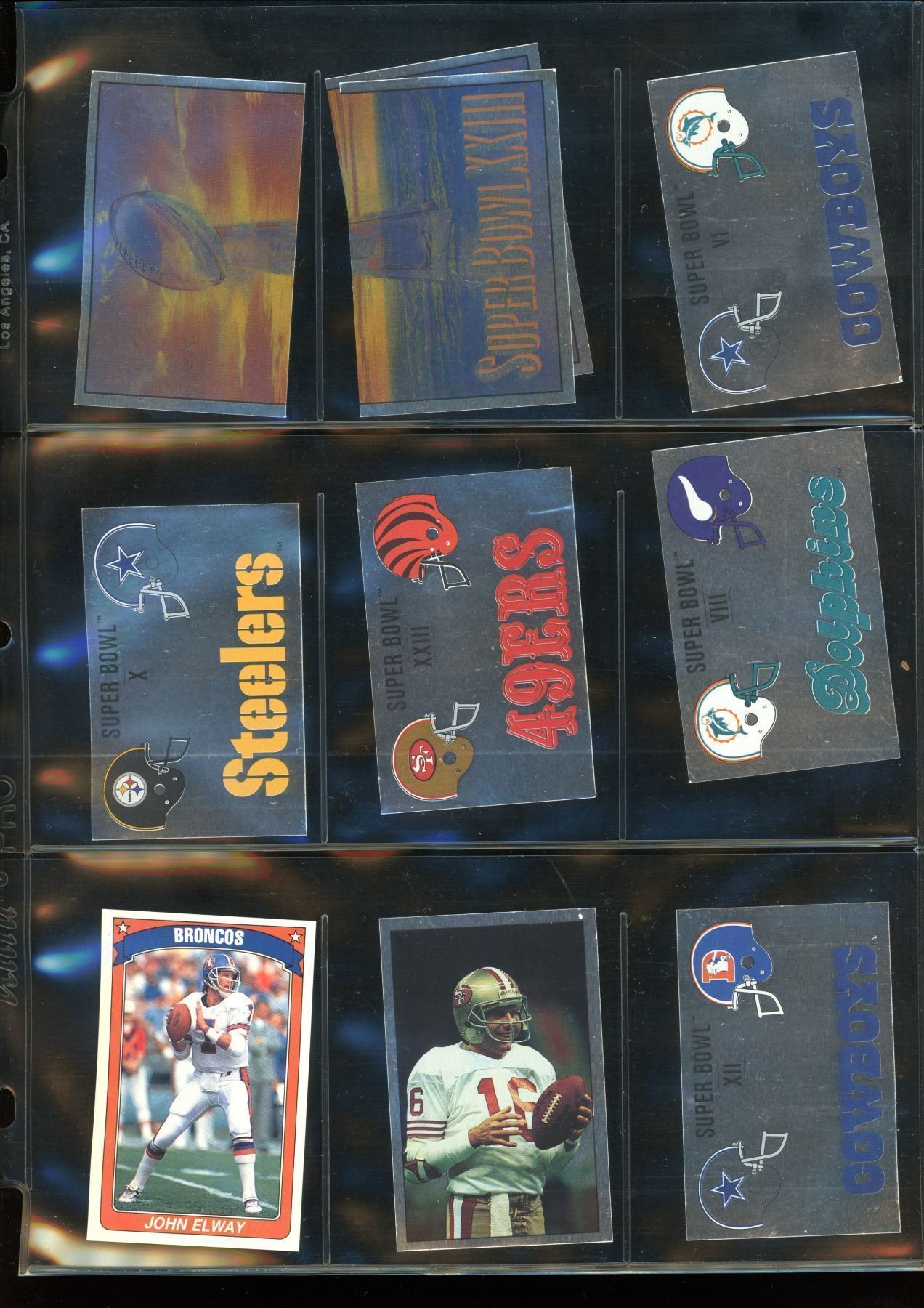 Panini Football Stickers Lot With John Elway