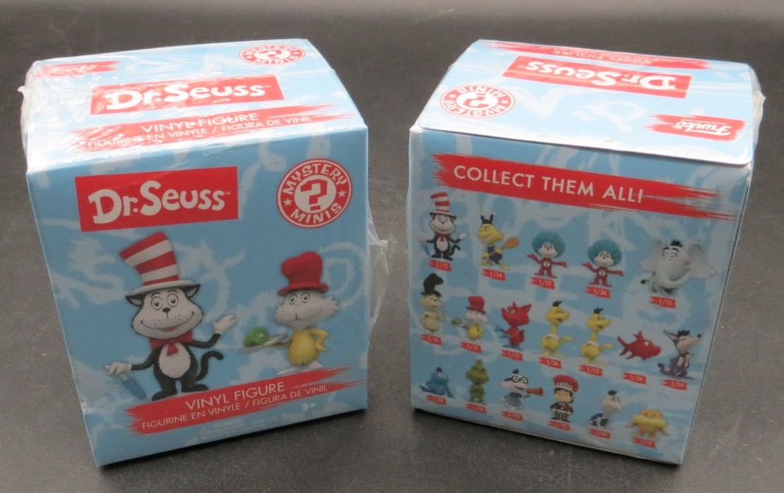 2 New Dr. Seuss Mystery Mini Figure Blind Boxes Sealed