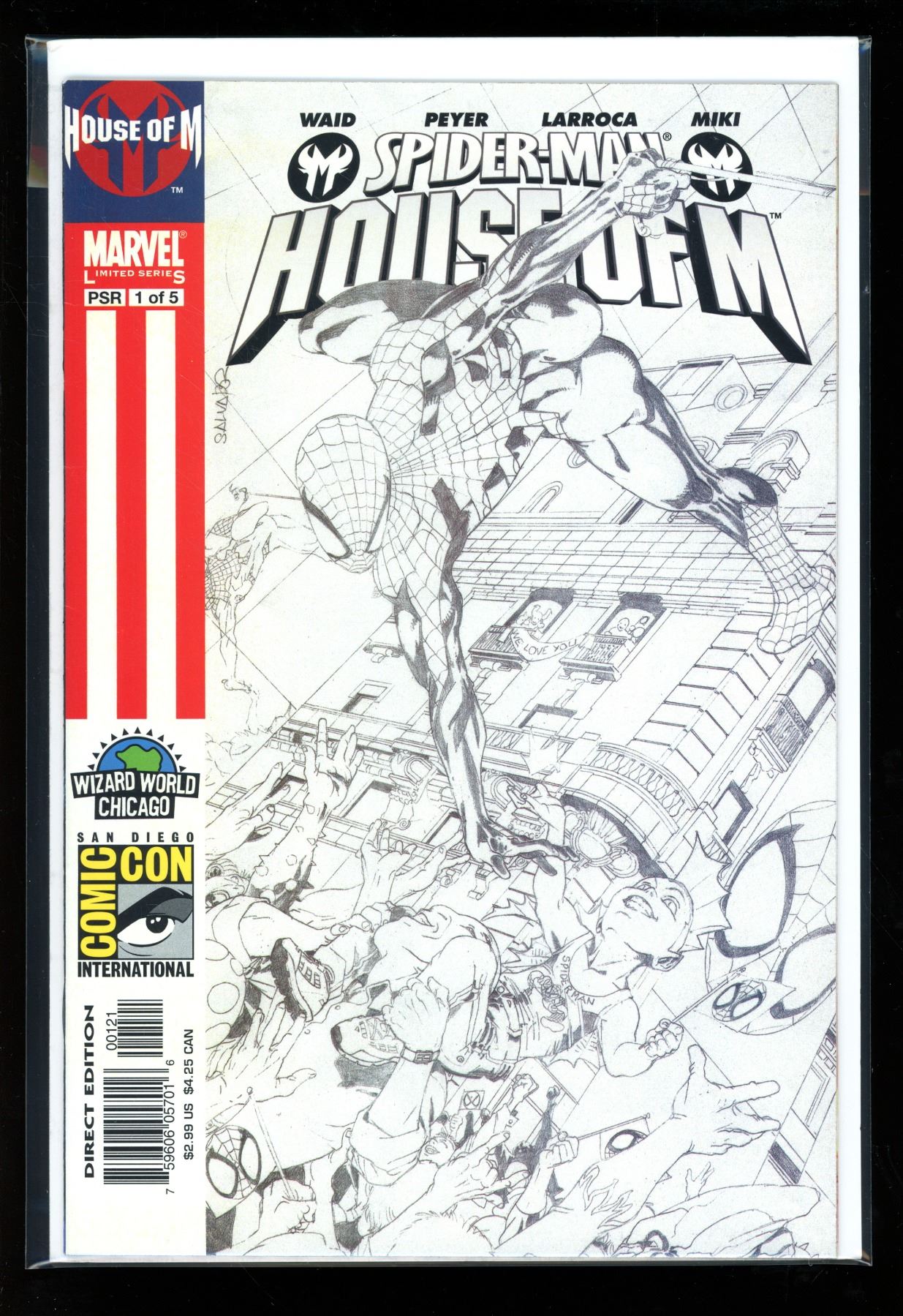 Marvel Spider-Man House Of M #1 SDCC Sketch Variant (new never read)