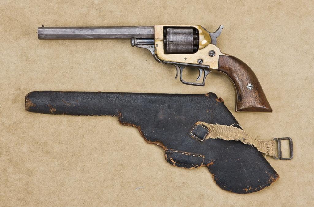 E. Whitney two trigger pocket percussion brass framed revolver, .32 cal ...