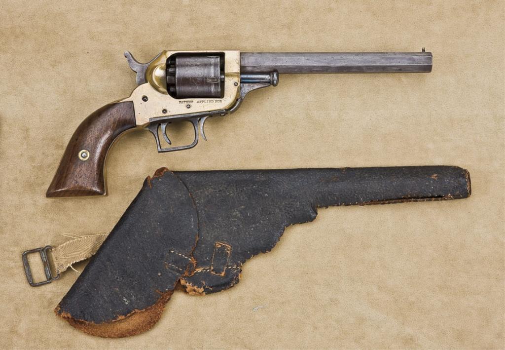 E. Whitney two trigger pocket percussion brass framed revolver, .32 cal ...