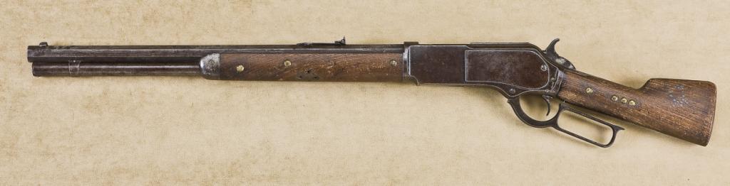 Winchester Model 1876 lever action rifle, 40-60 cal., cut-down 20 ...