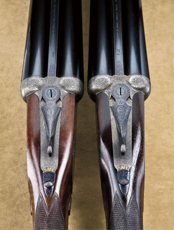 Pair of Purdey full side lock double-barrel side by side shotguns, in ...