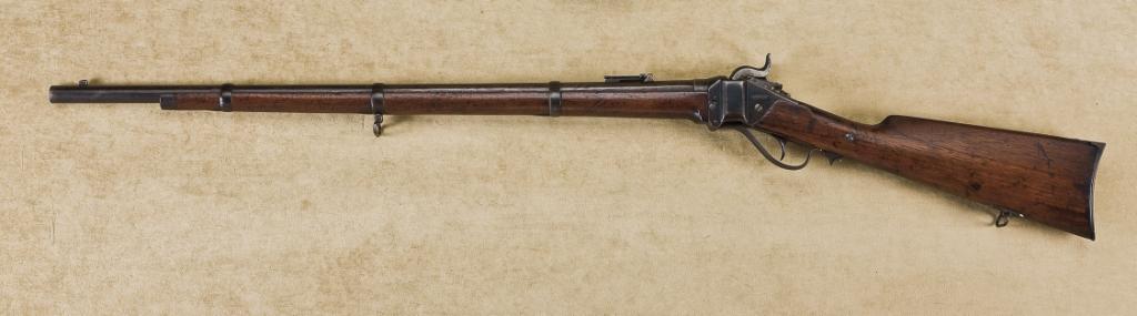 Sharps New Model 1863 percussion rifle, .52 cal., 30” barrel, wood ...