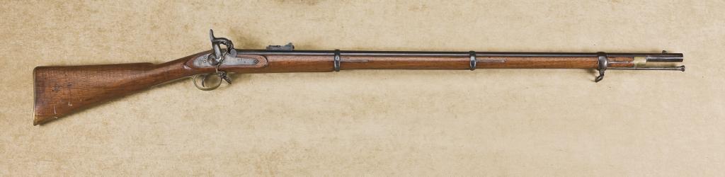 Tower Enfield percussion musket, .58 cal., 39” round barrel, blue and ...