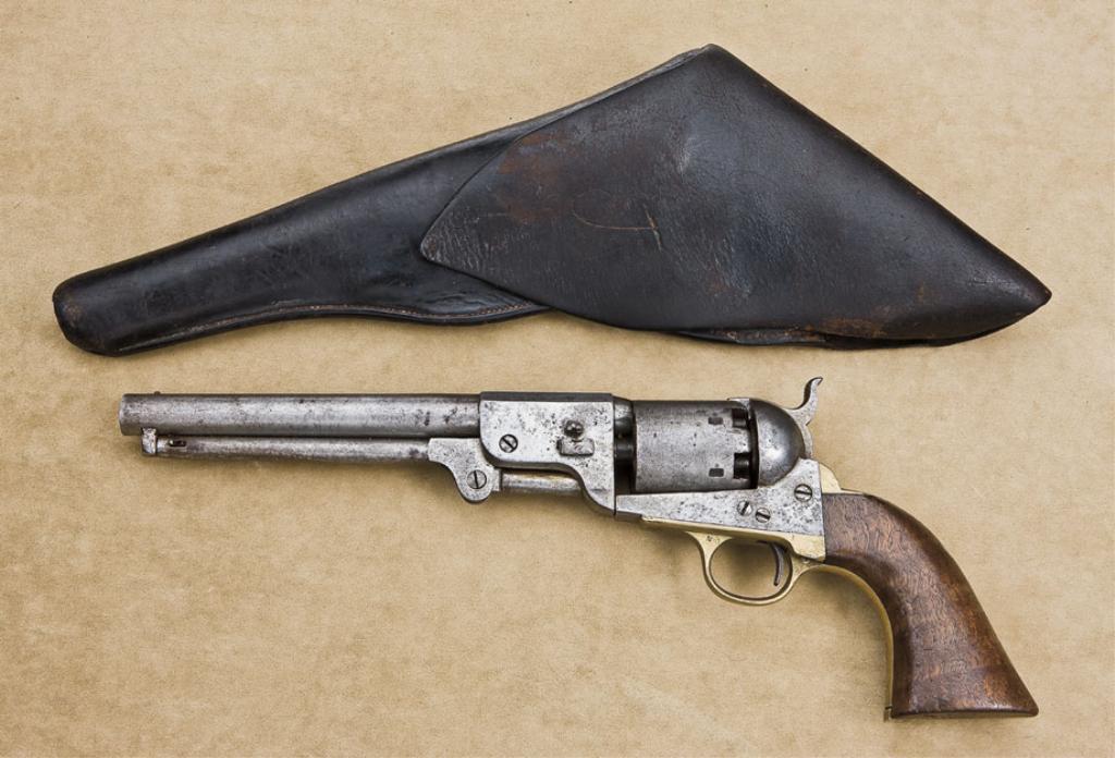 Original Leech & Rigdon .36 caliber percussion Navy revolver, 7-1/2 ...