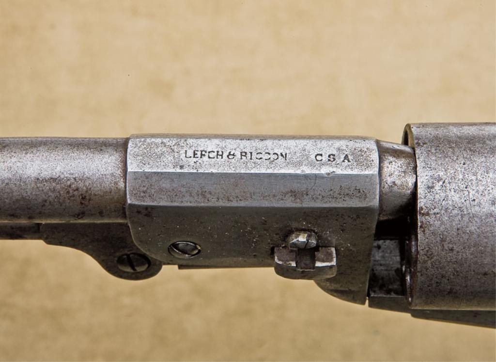Original Leech & Rigdon .36 caliber percussion Navy revolver, 7-1/2 ...