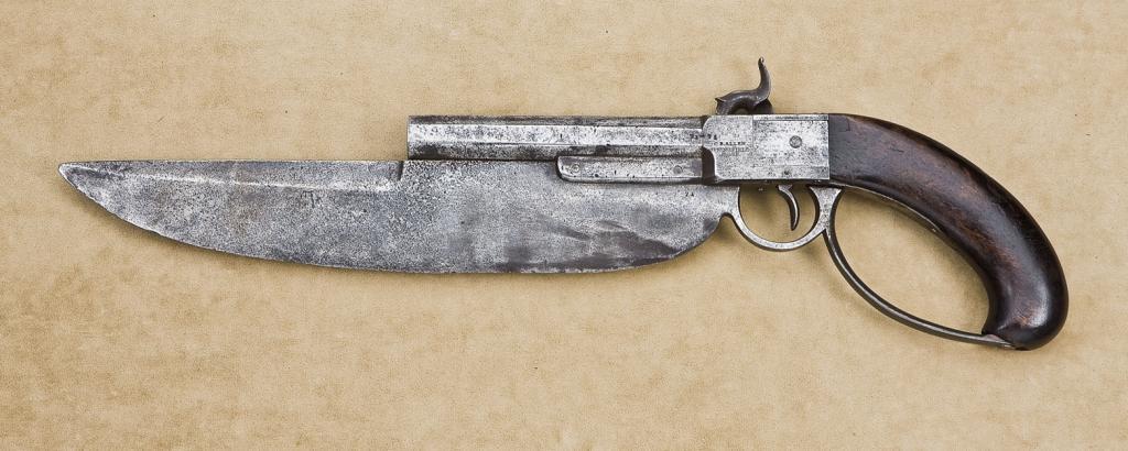Original Elgin cutlass pistol, US martially-marked, .54 caliber, 11 ...