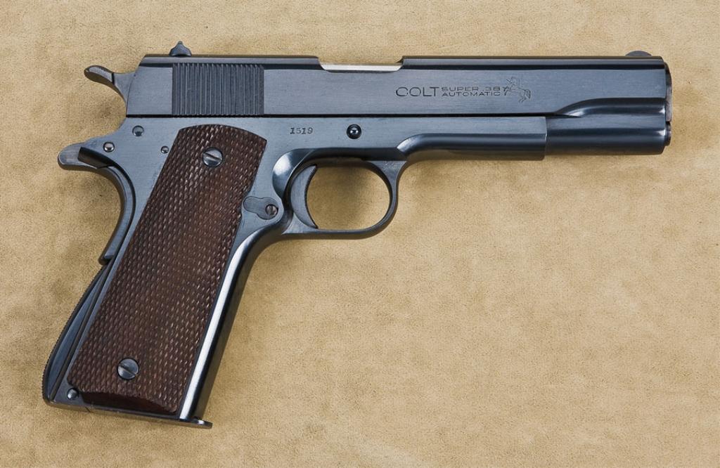 Desirable early Colt Super .38 semi-auto pistol, .38 Super cal., 5 ...
