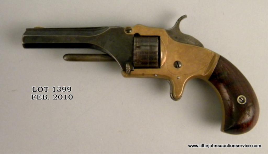 Aetna Arms Co pocket revolver, .22 caliber, 7-shot, blue finish, brass ...