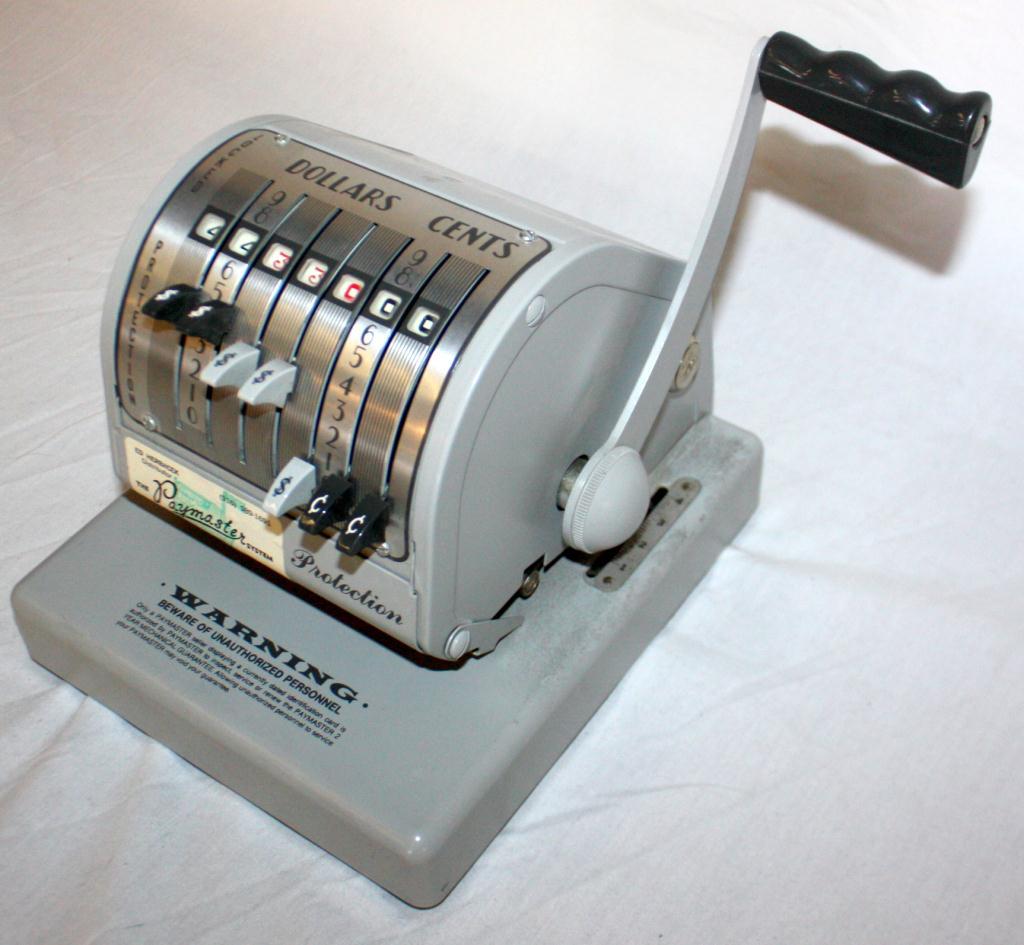 Vintage Paymaster Check Machine