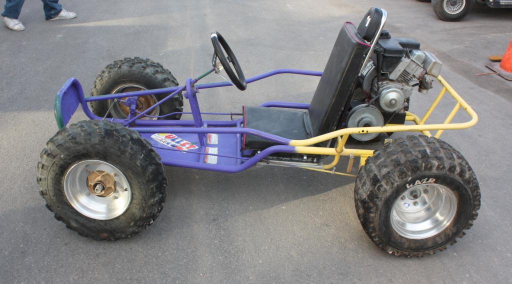 Purple and Yellow Go Kart