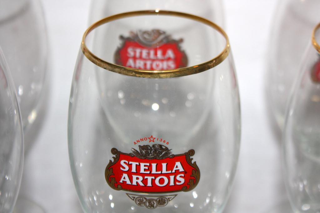 SET OF 6 STELLA ARTOIS BEER GLASSES 50 cl GOBLETS