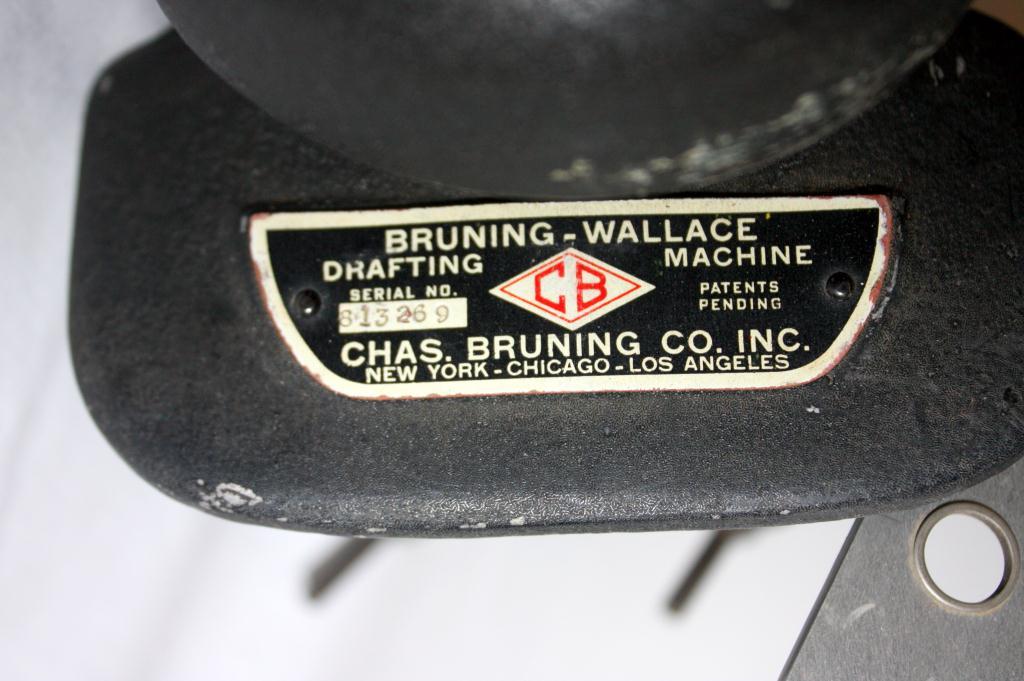 Vintage Bruning Wallace Drafting Machine
