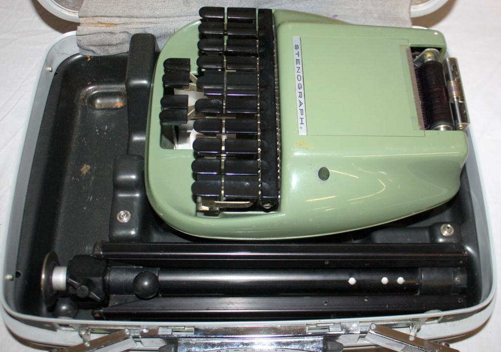 Vintage Stenographer Machine w/ Stand and Case