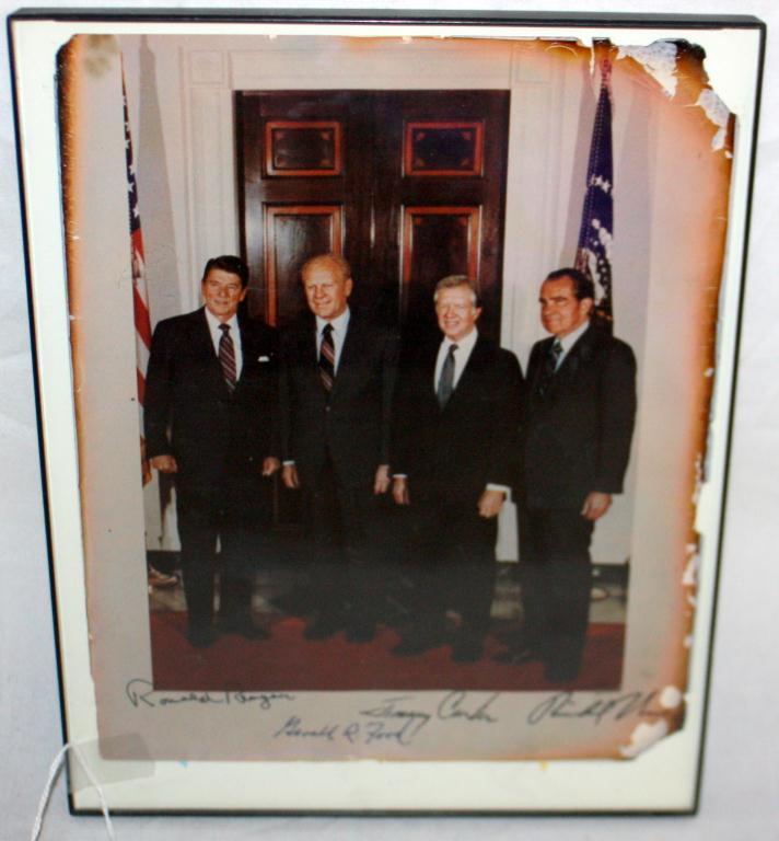 Photo of Nixon, Carter, Reagan, Ford Autographed