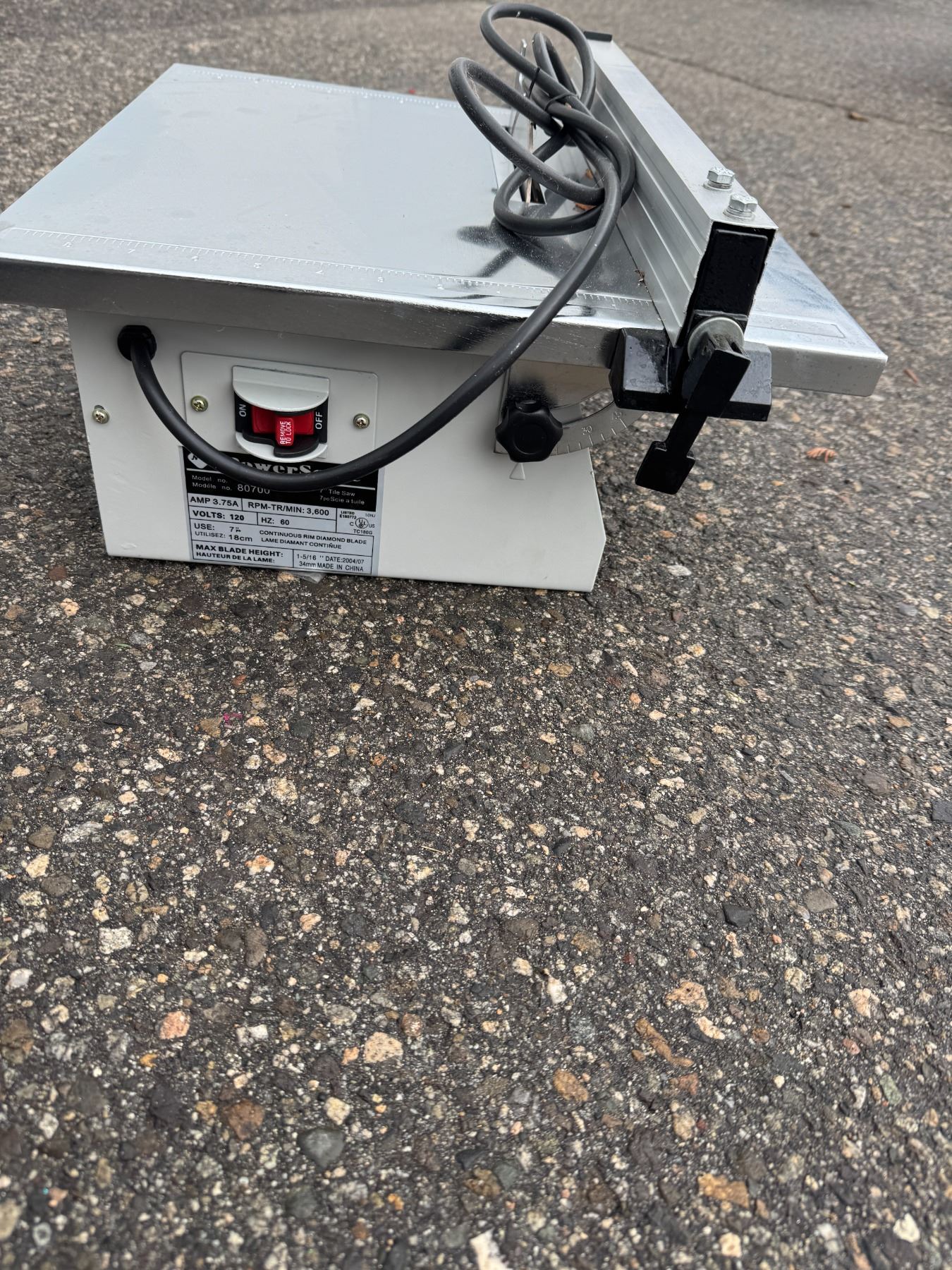 Panasonic 7 inch tile saw