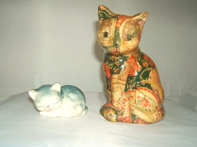 Calico Patchwork Cat w/ Sleeping Friend