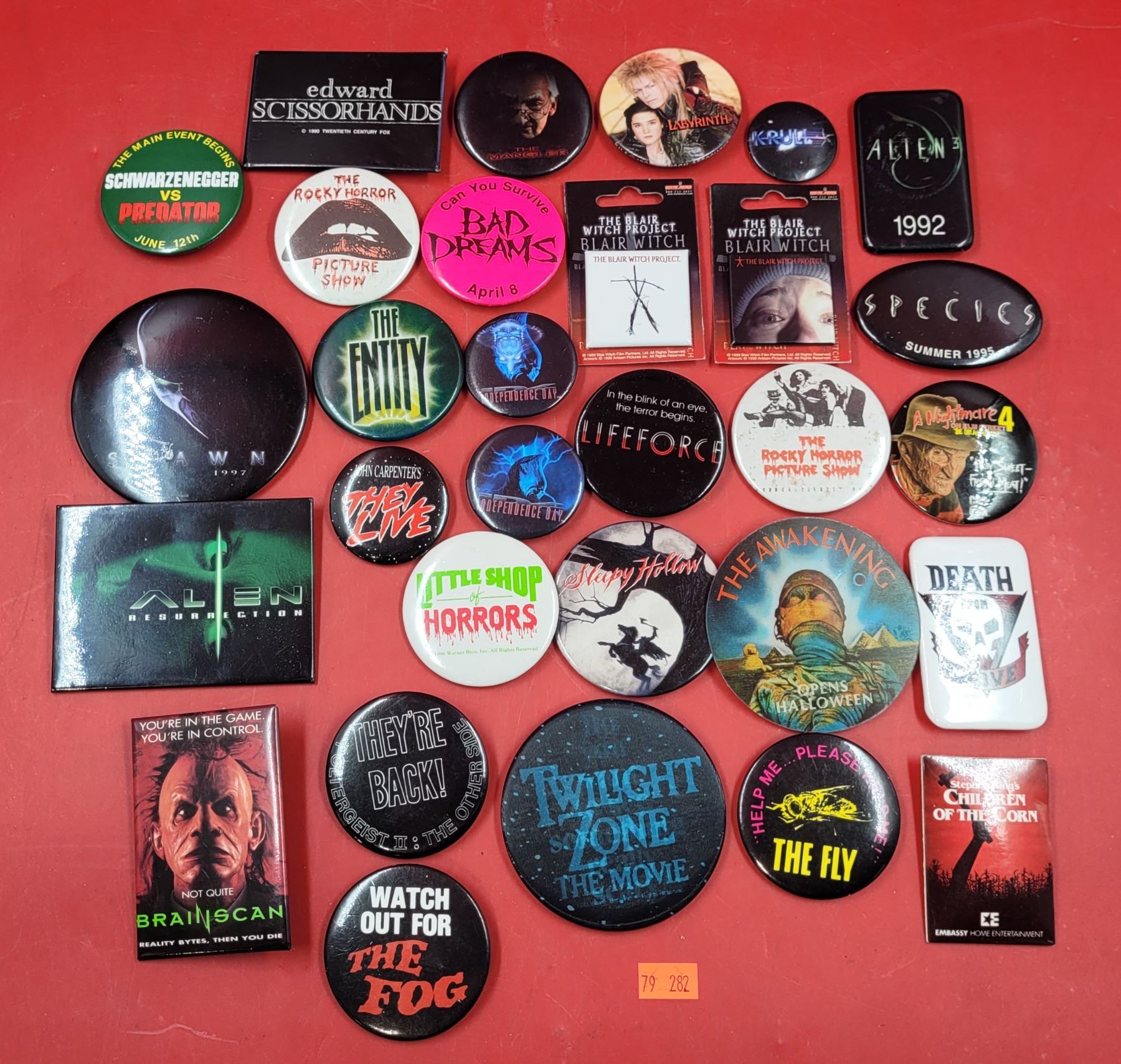 VTG Horror Movie Pins/Badges