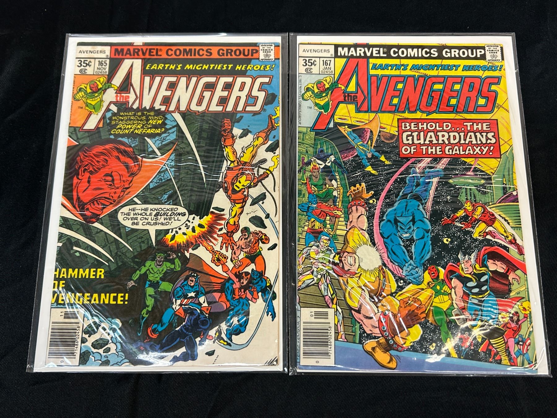 Lot of 2 Avengers #165, #167 Comic Books Guardians of the Galaxy Cover ...