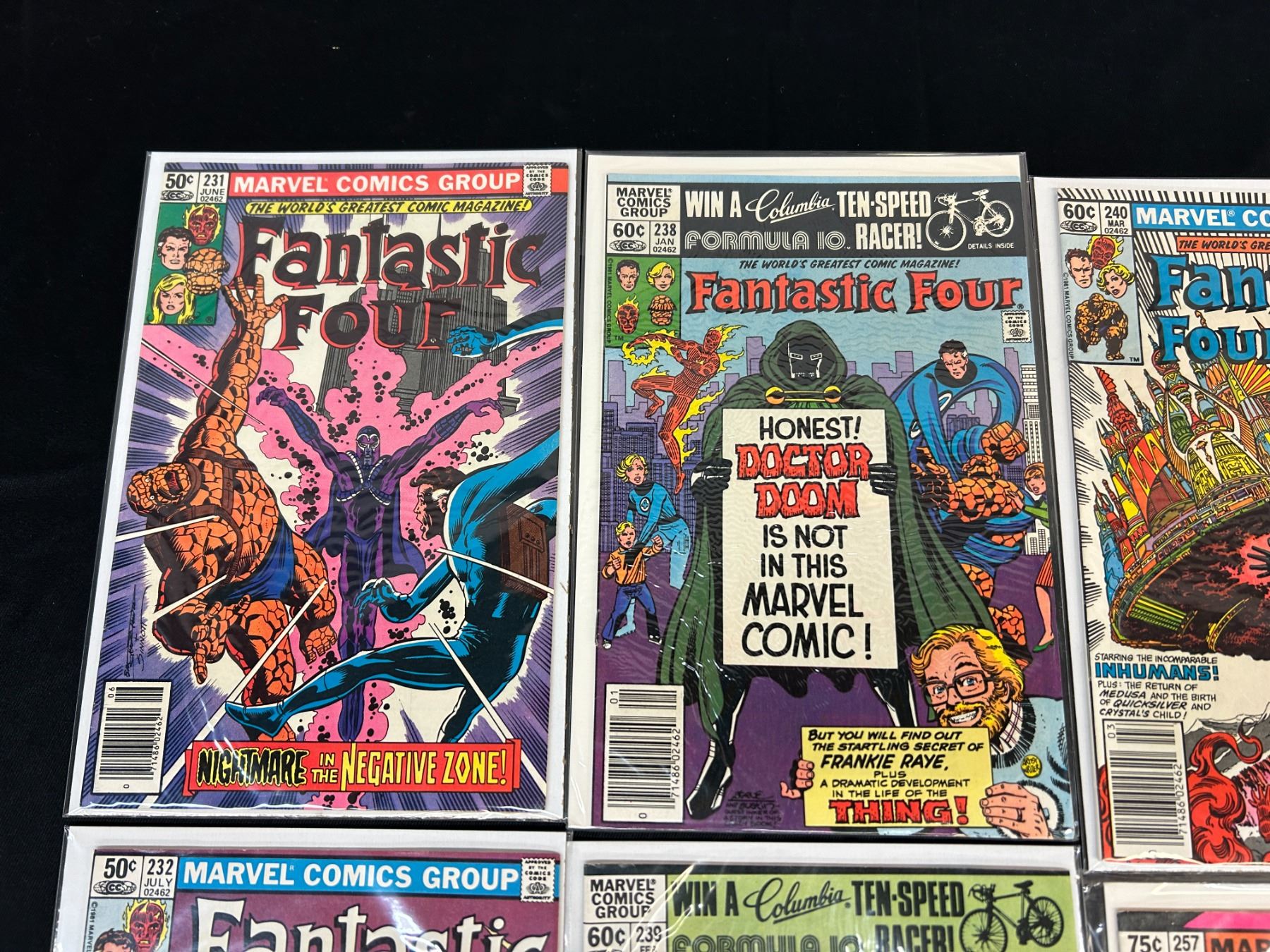 Lot of 9 Fantastic Four Comic Books Issues Ranging #231 - 296