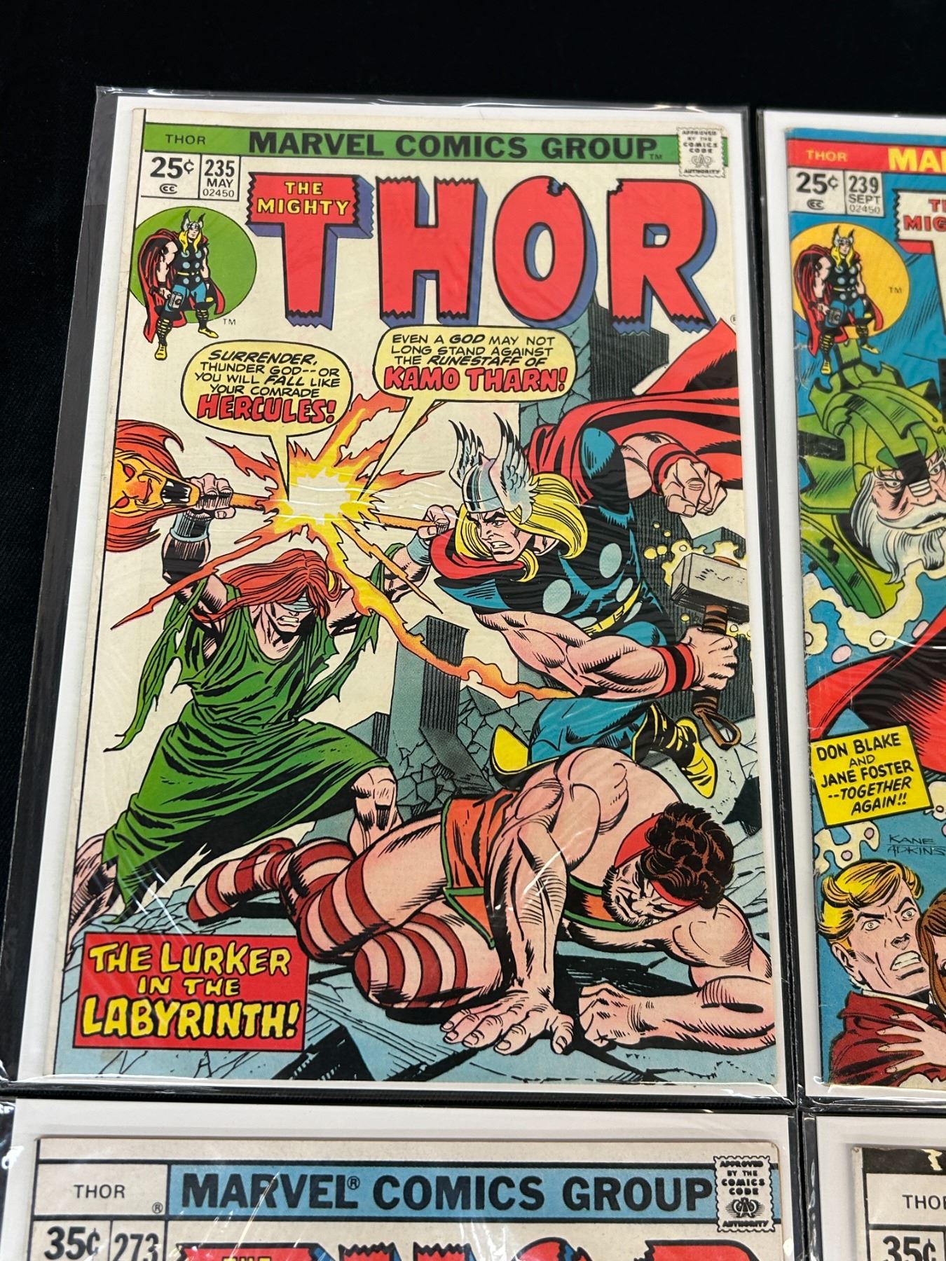Lot of 4 The Mighty Thor Comic Books #272, 273, 253, 239