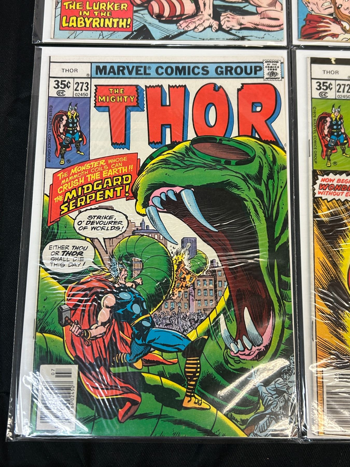 Lot of 4 The Mighty Thor Comic Books #272, 273, 253, 239