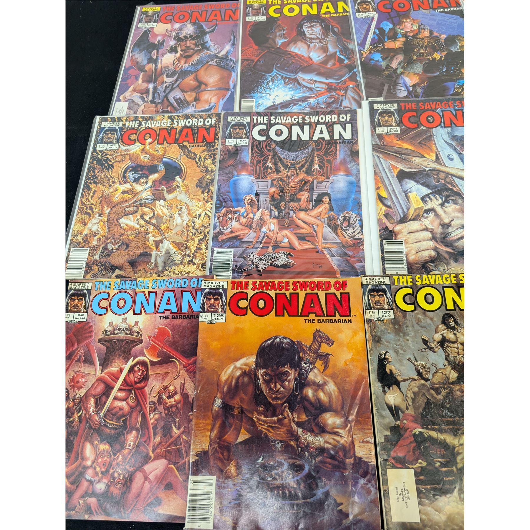 Lot of 20 Savage Sword of Conan Marvel Magazines Issues Range 102-131